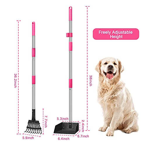 Cryptdogle Dog Pooper Scooper, Upgraded Adjustable Long Handle ...