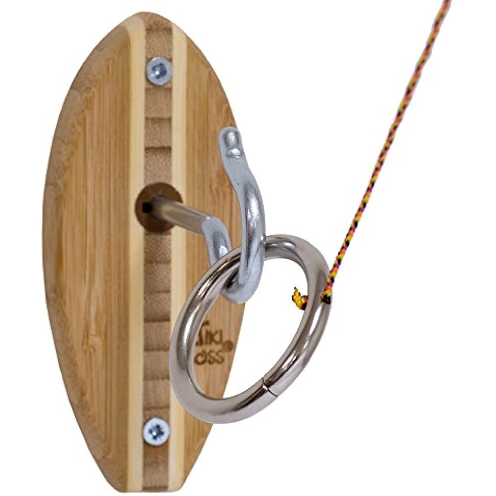 Tiki Toss Hook Ring Game Short Board Edition 100 Bamboo Party Indoor Tiki Toss Hook Ring Game Short Board Edition 100 Bamboo Party Indoor