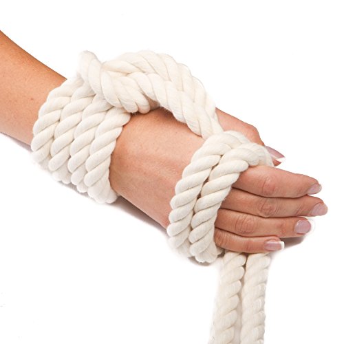 Ravenox Natural Twisted Cotton Rope | (Natural White)(3/8 Inch x 25 ...