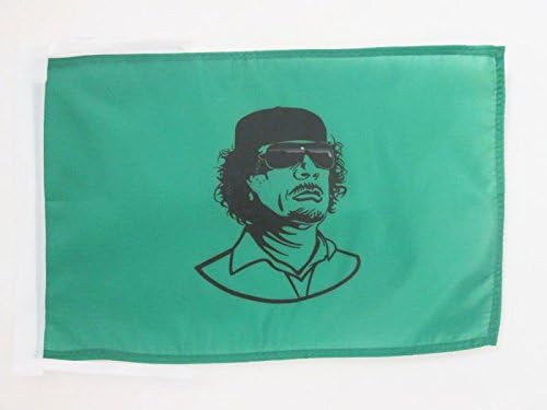 AZ FLAG Libya with Gaddafi Flag 18” x 12” cords – Libyan SMALL flags 30 ...