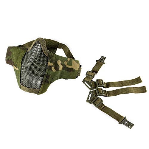 OneTigris 6" Foldable Half Face Mesh Mask Style Comfortable Adjustable ...