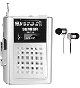 Amazon.com: SEMIER Portable Cassette Player Recorder AM FM Radio Stereo ...