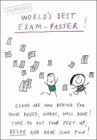 Amazon.com: Exam Congratulations Card - World's Best Exam - Passer ...