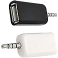 Amazon.com: ThrtRht 2 Pack AUX to 3.5mm Audio Adapter - USB A Female to ...