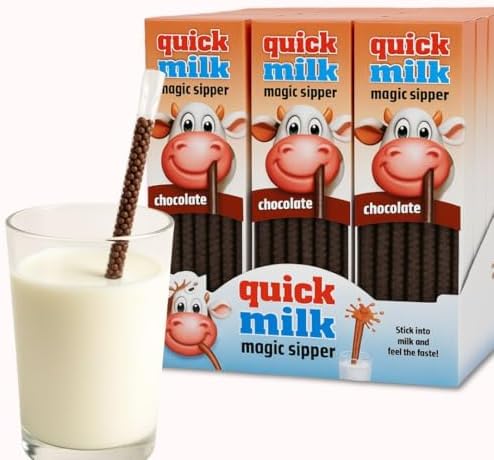 ABL Supplies Quick Milk Magic Sipper Flavoured Milk Straws Chocolate ...