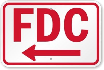 SmartSign "FDC" Sign With Left Arrow | 12" x 18" 3M Diamond Grade ...