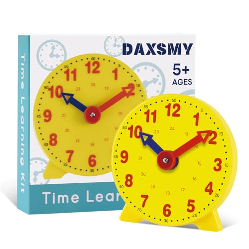 DAXSMY Teaching Clock, Kids Learning to Tell Time, Student Classroom ...