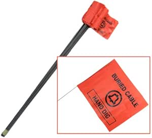 Amazon.com : Bell System Buried Cable Warning Flags. 4-3/4” x 4” in ...