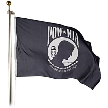 Amazon.com : POW-MIA Flag 5X8 Foot SolarMax Nylon Double Sided ...