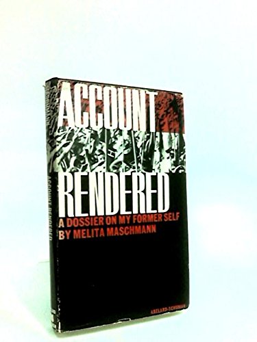 Account Rendered: MASCHMANN, Melita: Amazon.com: Books