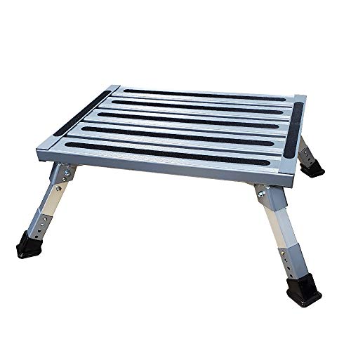 IZTOSS RV Folding Steps Platform Adjustable Height Aluminum Folding ...