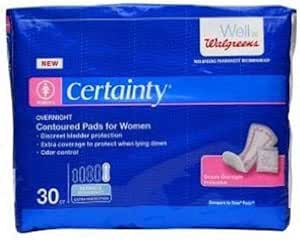 Amazon.com: Walgreens Certainty Pads for Women, Overnight Absorption ...