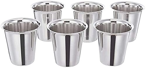 Buy N V Enterprises Stainless Steel Tea Glass Set (6 Pieces, South ...