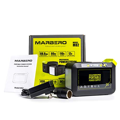 MARBERO Portable Power Bank with AC Outlet, Peak 120W/110V Portable ...