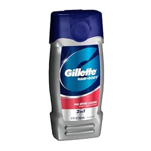 Amazon.com : Gillette Bodywash, Clean Shampoo & Body Wash, 12-Ounce ...