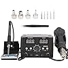 CREWORKS Soldering Rework Station with Hot Air Heat Gun, 750W 2 in 1 ...