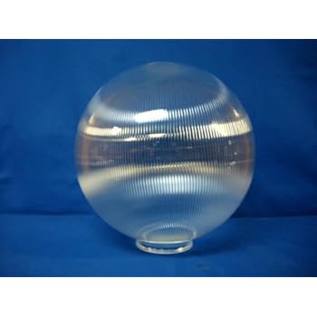 12" Acrylic Round Prismatic Globe Light Fixture Post Lighting Outdoor ...