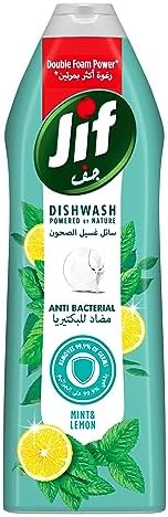 Jif Antibacterial Dishwashing liquid for 100% Grease Removal, Mint ...