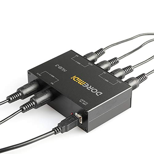 CAMOLA MIDI HUB Box, 3x3 MIDI to USB Interface, 3 in 3 out 5-pin USB ...