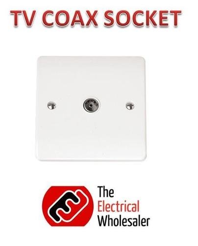 Double "F" Type Coaxial Wall Socket Plate Tv Ntl Sky: Amazon.co.uk: DIY ...