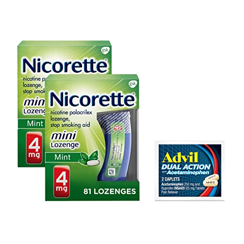 Nicorette 4 mg Mini Nicotine Lozenges to Help Stop Smoking - Mint ...