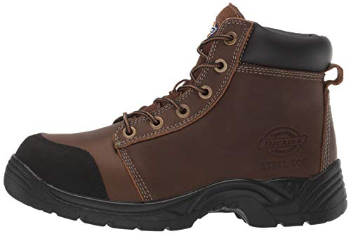 Dickies Men's Wrecker 6" Steel Toe EH Industrial Boot, Brown, 11 Medium ...