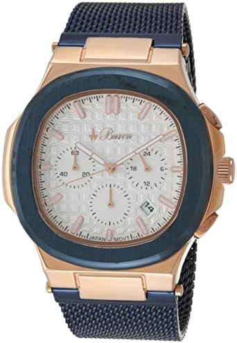 Buren Watch BU82031M Stainless steel bracelet Watch with gold frame and ...