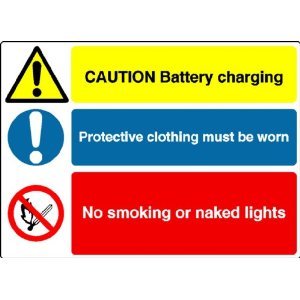Amazon.com: P1557 CAUTION BATTERY CHARGING WARNING SAFETY SIGN POSTER ...