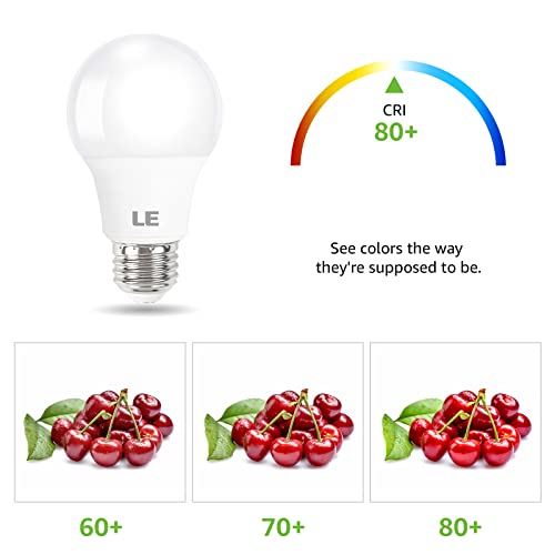LE LED Light Bulbs 60 Watt Equivalent, 9W 800 Lumens Non-Dimmable, Soft ...