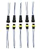 CrazyEve 5 Sets 2 Pin Car Waterproof Electrical Connector Plug with ...