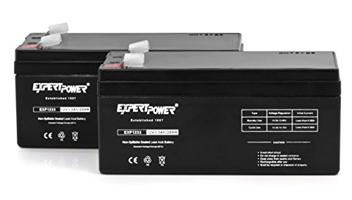 2-Pack ExpertPower 12v 3.3ah Rechargeable Sealed Lead Acid Battery ...