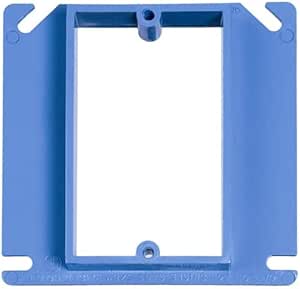 Carlon A410 Outlet Box Cover, Square, Raised, 1 Gang, 4-Inch, Blue ...
