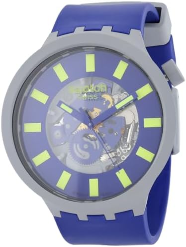 سعر ساعة كاجوال انالوج بعقارب بسوار مطاطي للاولاد من سواتش، ازرق ...