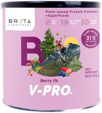 BROTA SUPERFOODS Vegan Protein Powder – Delicious Berry Plant Based ...