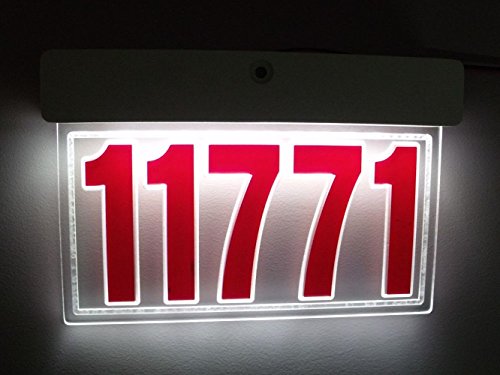 Custom Edge-lit Led Acrylic Address Sign Lighted House Number ...