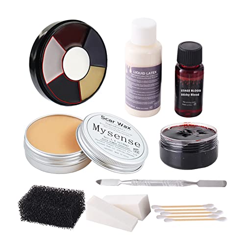 Mysense Liquid Latex Scar Wax SFX Makeup Kit for Fake Scars Wounds ...