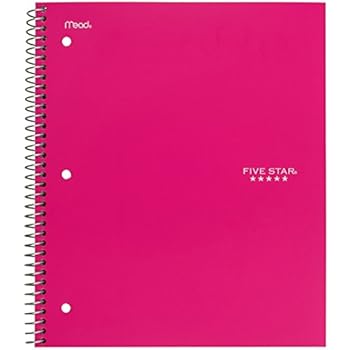 Amazon.com : Five Star Spiral Notebook, 1-Subject, 100 College-Ruled ...