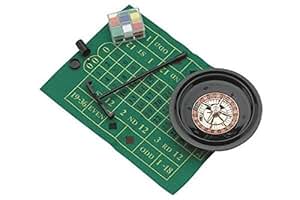 Amazon.com: Plastic Roulette Set with Playing Mat, Cards/Chips, & Rake ...