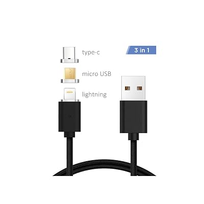 Buy XTREMPRO 11172A 3 in 1 Magnetic Cable,Micro USB, iOS Cable Type-C ...