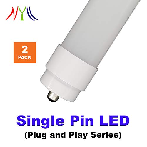 NYLL - (Pack of 2) Single pin FA8 5 Feet/ 60 inch Plug & Play LED Tube - Daylight T12 LED ...