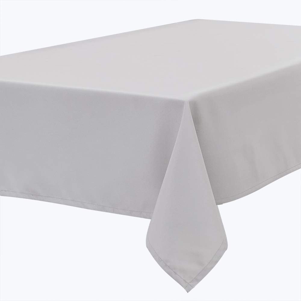 RENMEI Light Grey Table Cloth Decorative Oxford Waterproof Rectangle ...