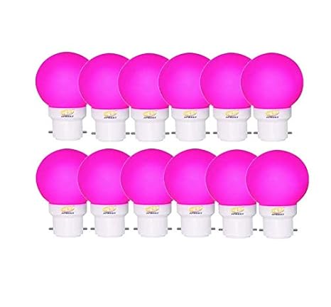 Buy 0.5W led night bulb (pack of-12, pink color) Online at Low Prices ...