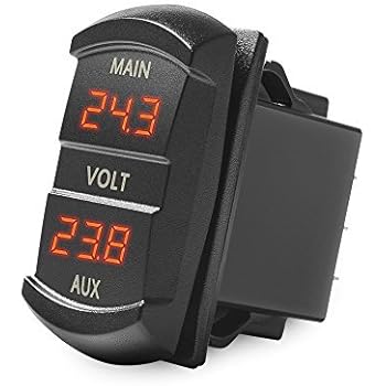 Amazon.com: MICTUNING LED Digital Panel Double Voltmeter, Rocker Switch ...
