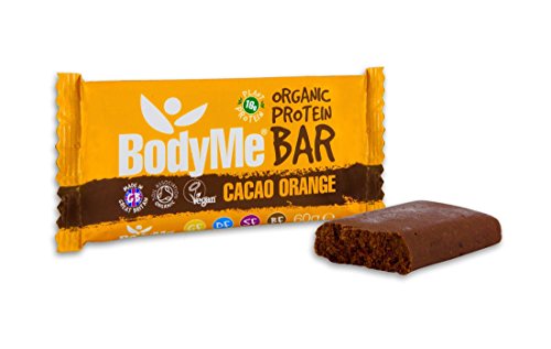 BodyMe Organic Vegan Protein Bar | Raw Cacao Orange | 12 x 60g Vegan ...