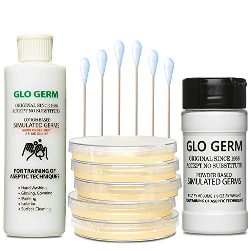Glo Germ Gel, Powder, Agar Plates Set – Evviva Sciences - 8 Ounce Glo ...