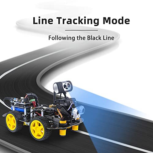 WiFi Smart Robot Car Kit with UNO R3, Line Tracking and Obstacle Avoidance, Ultrasonic Sensor ...