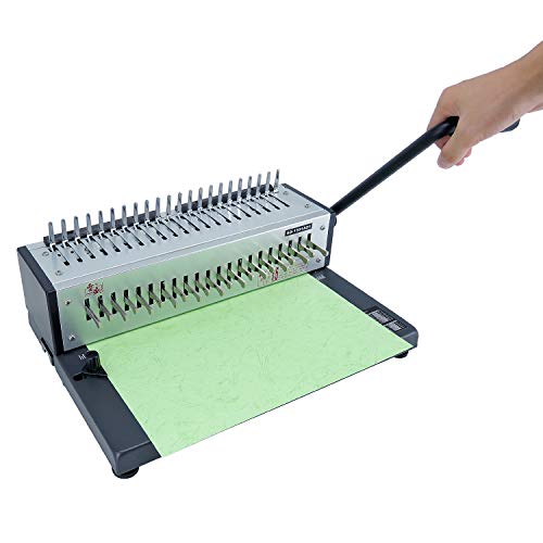 Rayson SD-1501A21 Binding Machine with Combs Set - 21 Hole / 200 Sheets Comb Binder for Punching ...