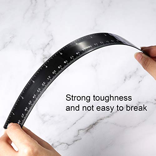 eBoot Plastic Ruler Straight Ruler Plastic Measuring Tool 12 Inches and ...