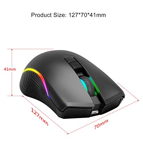 Type C Fast Charging Mice,2.4Ghz Wireless Gaming Mouse with RGB ...