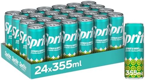 سعر Sprite Citrus Mint Carbonated Soft Drink, Can, 24 x 355 ml فى ...